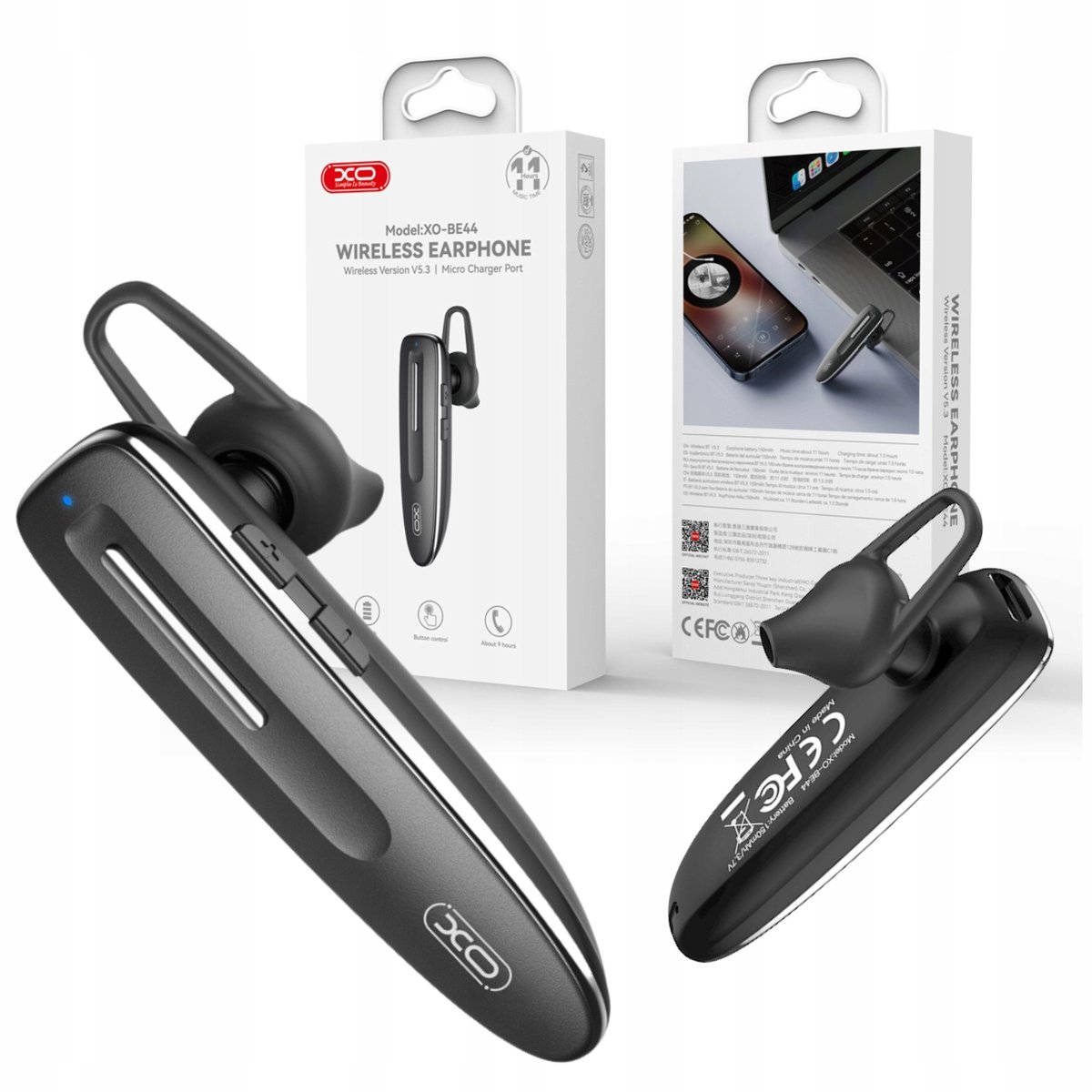 Słuchawka Bluetooth do telefonu dla kierowcy do rozmów zestaw słuchawkowy - XO | Sklep EMPIK.COM