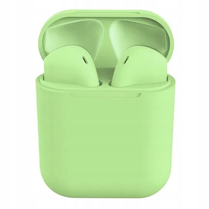 Słuchawki BEZPRZEWODOWE BT TWS i12 BLUETOOTH 5.0 Douszne ZIELONE HIT ...