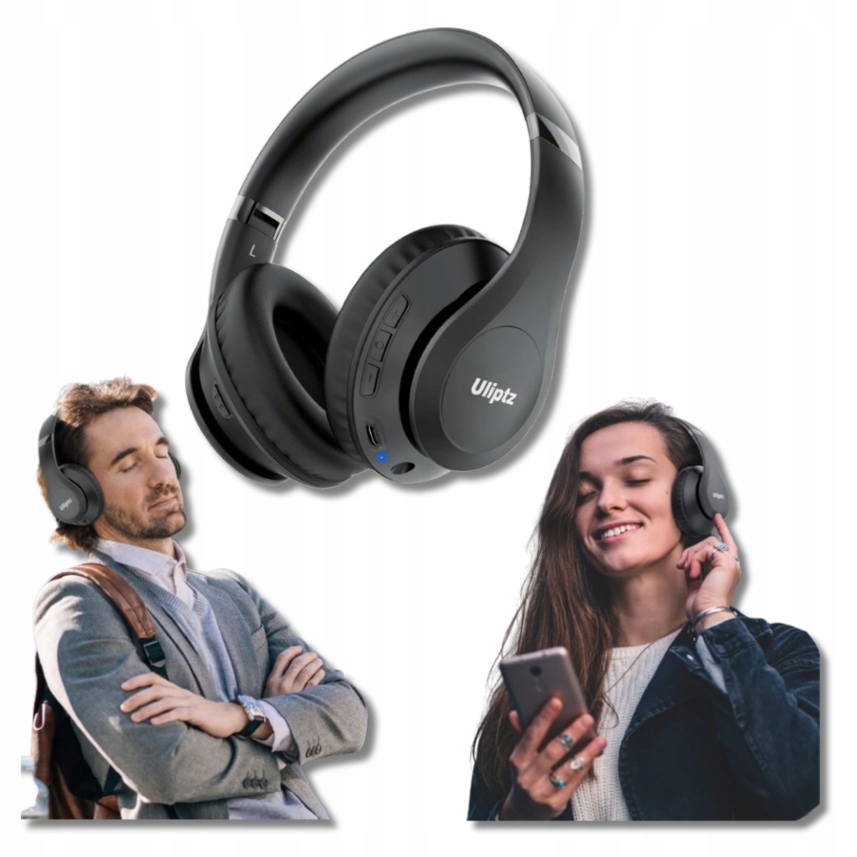Sluchawki Bezprzewodowe Nauszne Bluetooth Do 65 Godzin Mikrofon Premium ...