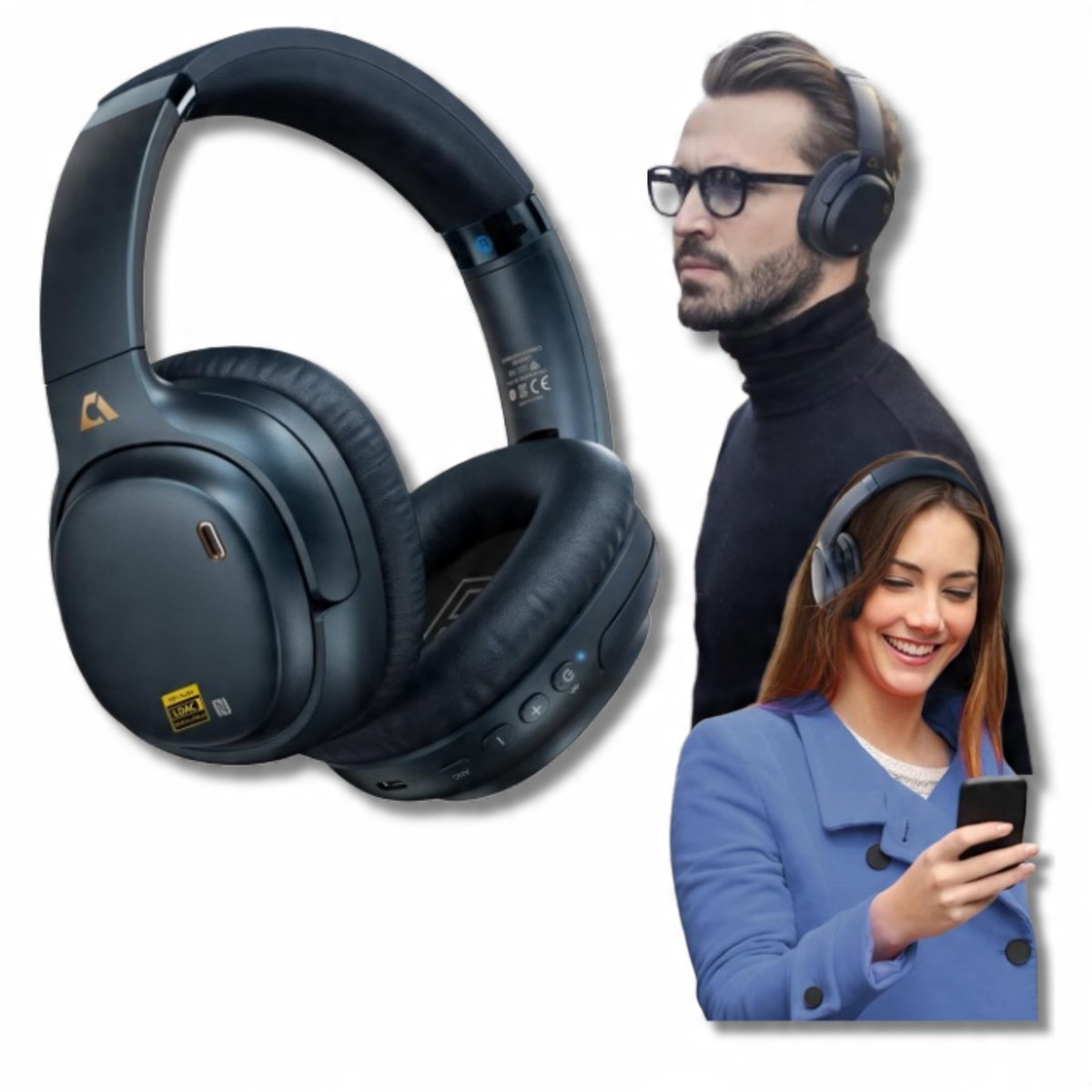 Sluchawki Bezprzewodowe Nauszne Bluetooth Hybrydowa Redukcja Szumow ...