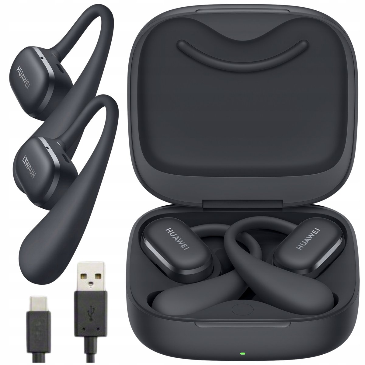 SŁUCHAWKI BEZPRZEWODOWE POWIETRZNE HUAWEI CZARNE WODOODPORNE BLUETOOTH ...