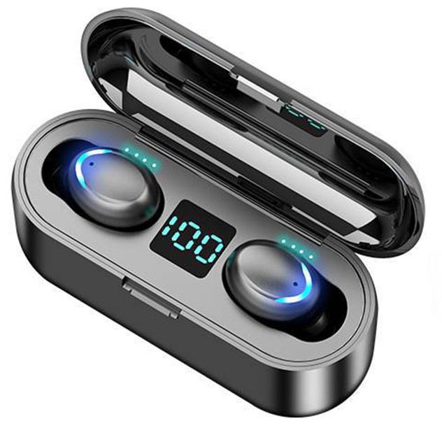 Słuchawki bluetooth F9 czarne - R2 Invest | Sklep EMPIK.COM