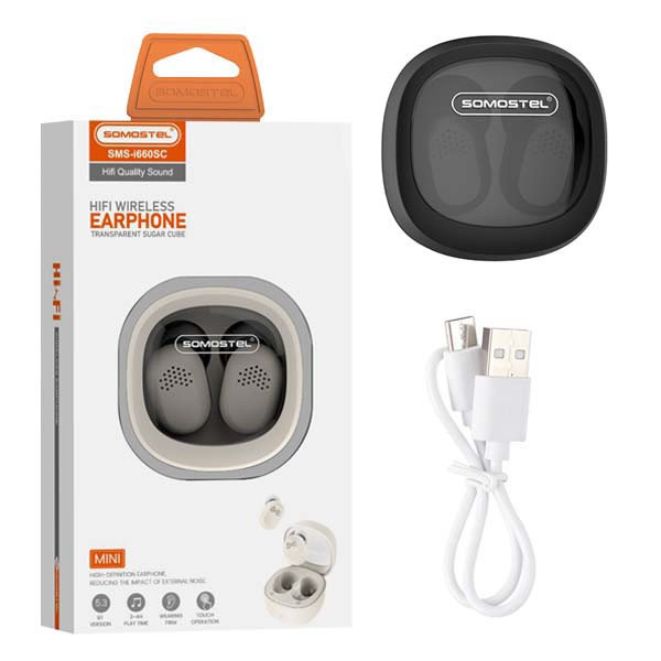 SŁUCHAWKI BLUETOOTH SOMOSTEL I660 EARBUDS CZARNY TWS - Somostel | Sklep EMPIK.COM