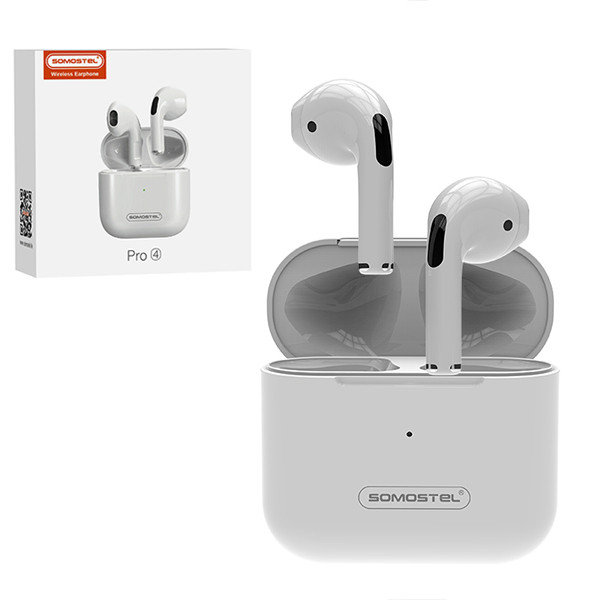 SŁUCHAWKI BLUETOOTH SOMOSTEL PRO 4 EARBUDS BIAŁY PRO4 TWS BT5.3 - Somostel | Sklep EMPIK.COM