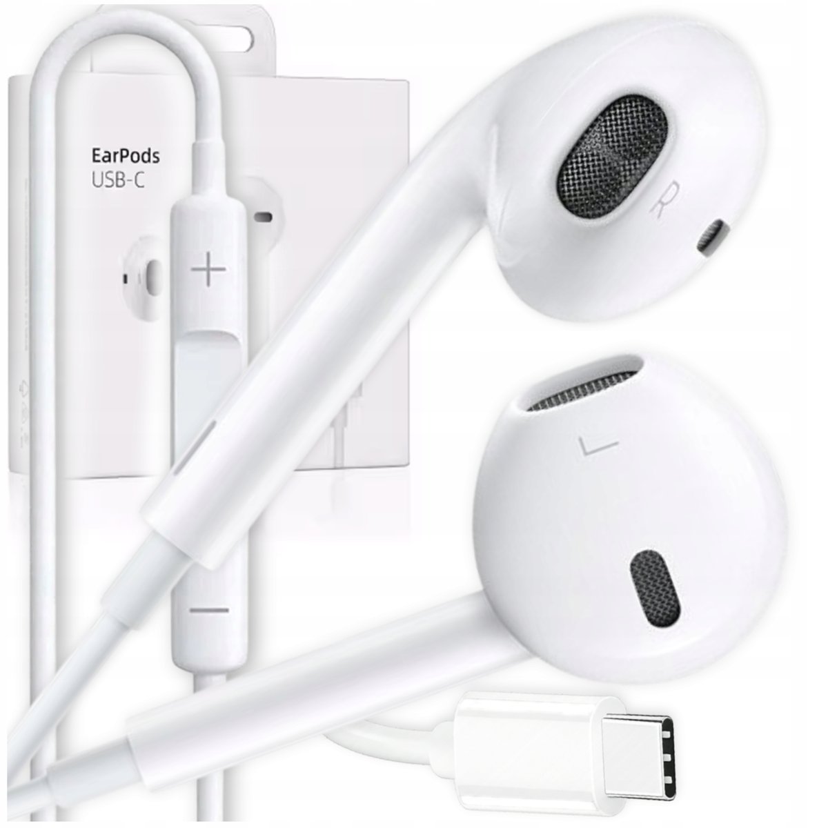 SŁUCHAWKI PRZEWODOWE DOUSZNE Apple EarPods (USB-C) DO iPhone ORYGINALNE ...
