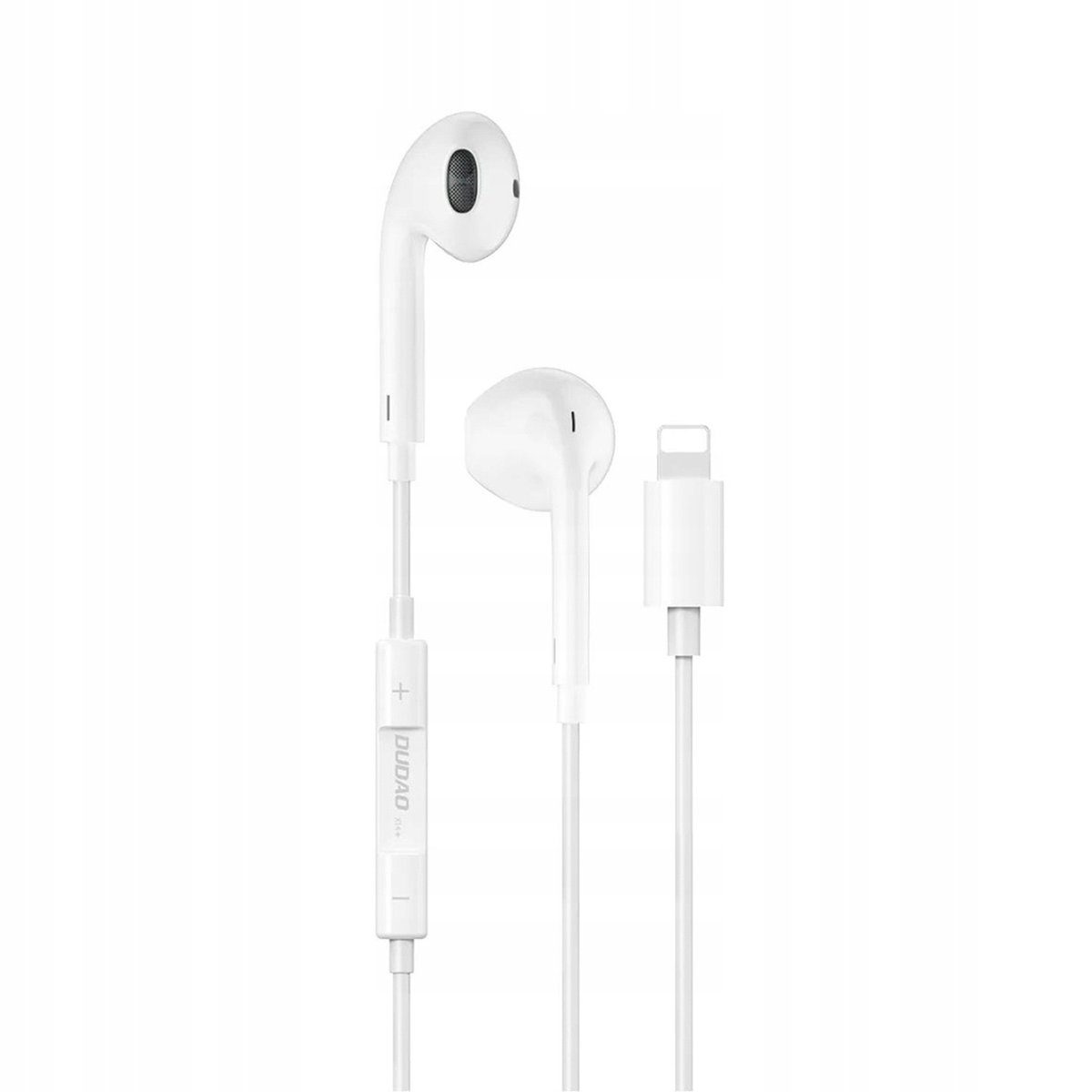 Słuchawki przewodowe douszne ze złączem iPhone Lightning 1.2m - białe ...
