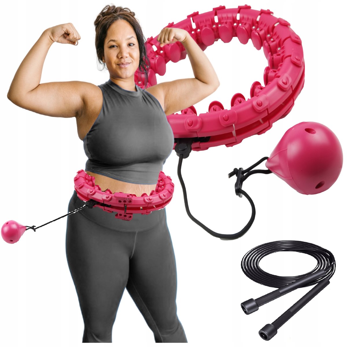 SMART HULAHOP 115cm w TALII Z MASAŻEREM + OBCIAŻENIE PLUS SIZE HULA HOP - NettleTREE | Sport ...