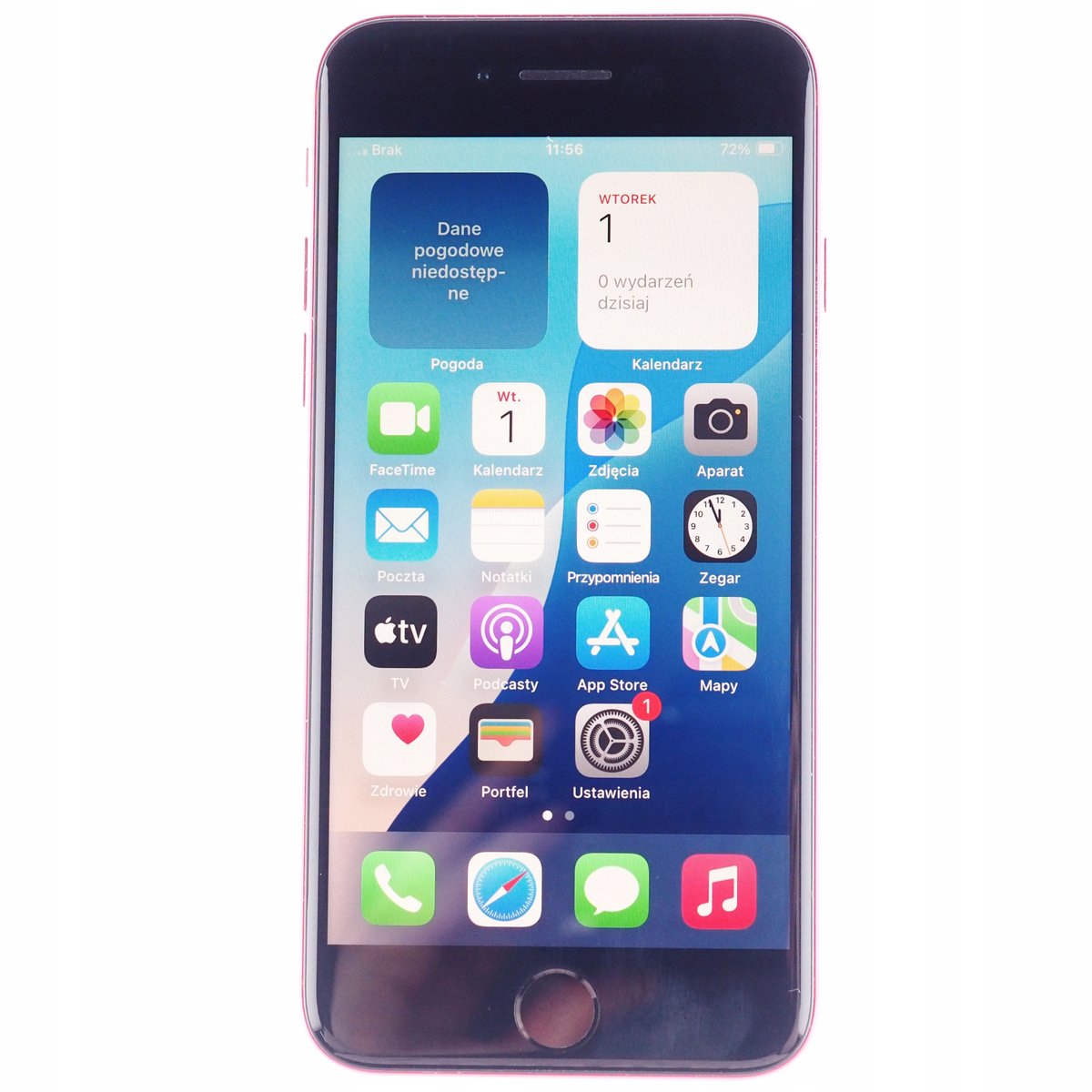 SMARTFON APPLE IPHONE SE 64GB TELEFON ORYGINALNY CZERWONY BATERIA 100% ...