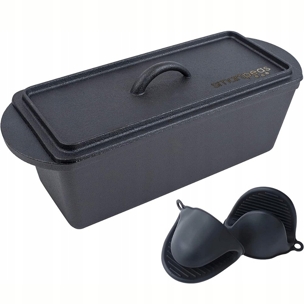 Smartpeas Cast Iron Pan Holender z Pokrywką - Piekarnik Chlebowy ...