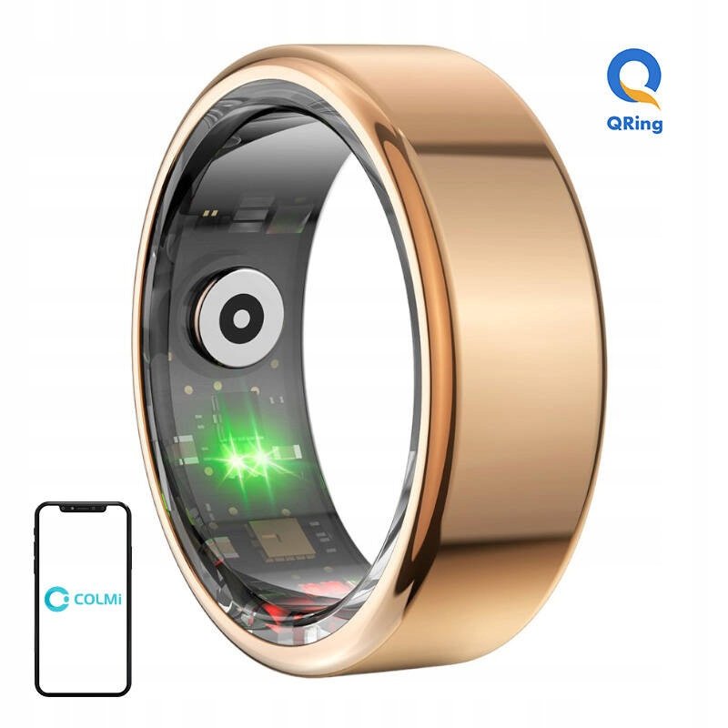 SMARTRING COLMI R02 19.8MM SMART RING ROZ. 10 IP68 MONITOR SNU ZŁOTY ...