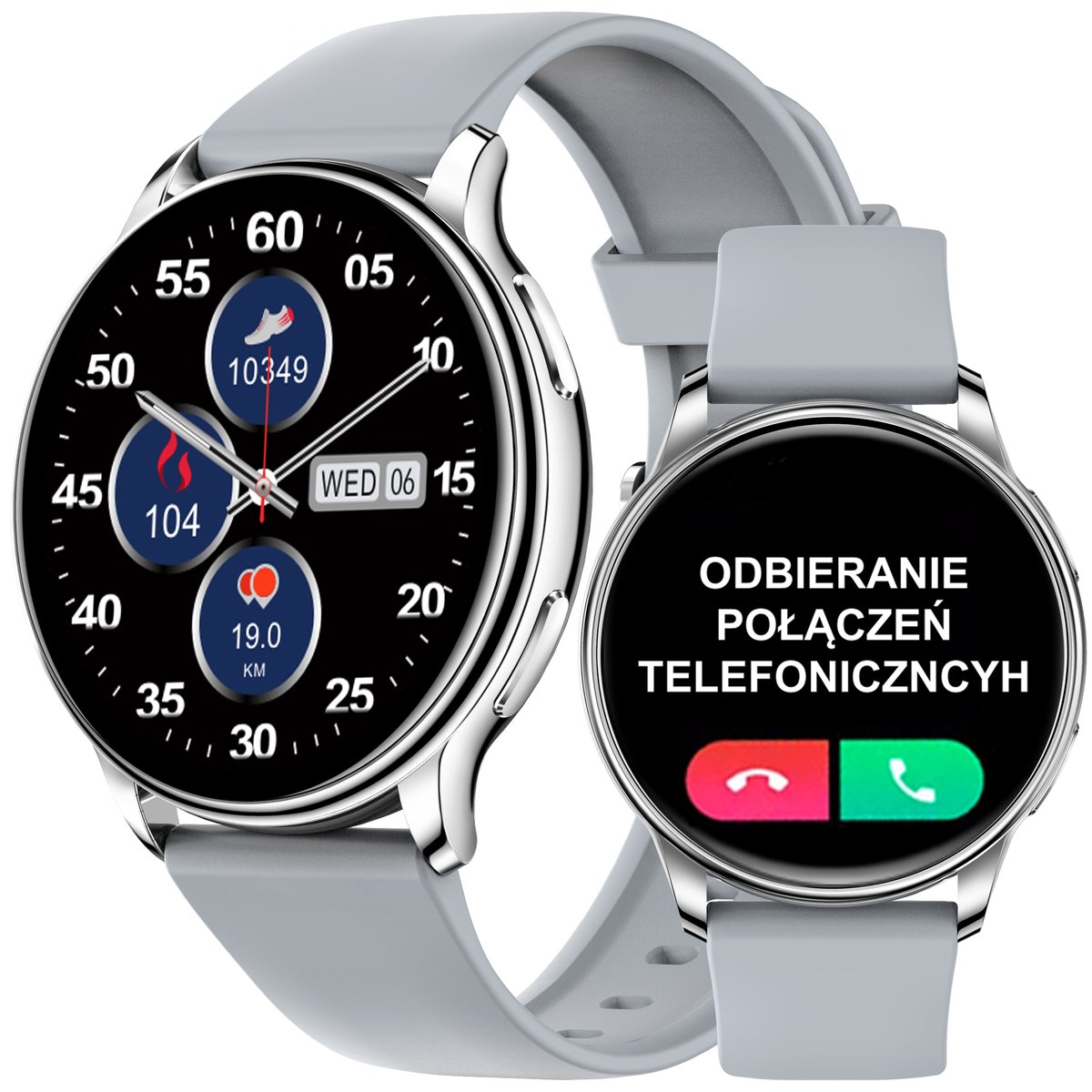 Smartwatch damski JG Smart Y33 srebrny okrągły wykrywanie tętna - JG Smart | Sklep EMPIK.COM