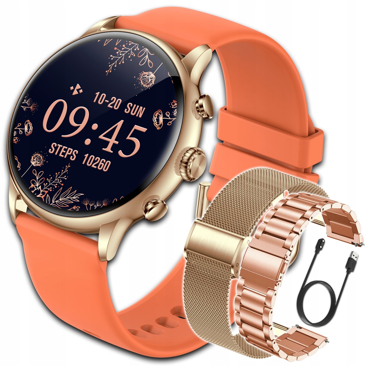 Smartwatch damski polskie menu rozmowy Zdrowie Sport Amoled Pl JG Smart - JG Smart | Sklep EMPIK.COM
