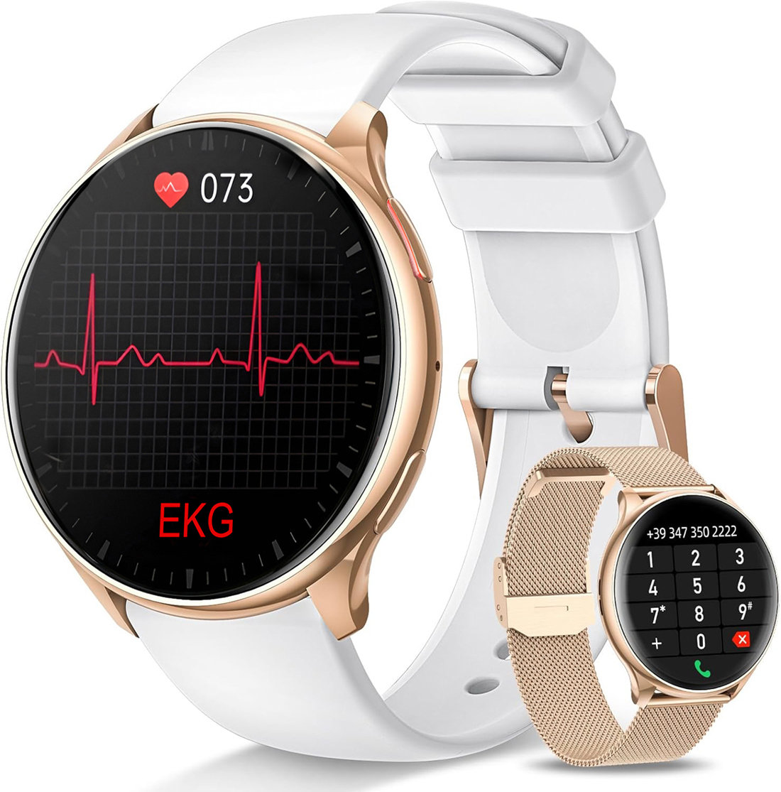 Smartwatch Ekg Zegarek Damski Bmi Pomiar Glukozy Amoled Rozmowy Ciśnienie - Lazird | Sklep EMPIK.COM