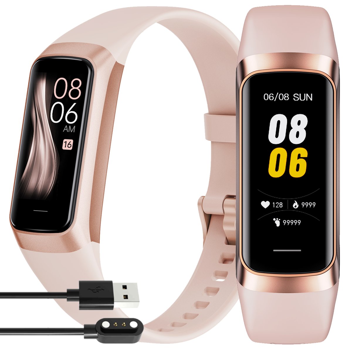 SMARTWATCH SMARTBAND ZEGAREK DAMSKI ZŁOTY PULS SPORT FIT AMOLED PL MENU - Inna marka | Sklep ...