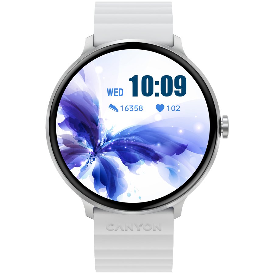 Smartwatch z funkcjami sportowymi Canyon SW-69 biało-niebieski - Canyon ...