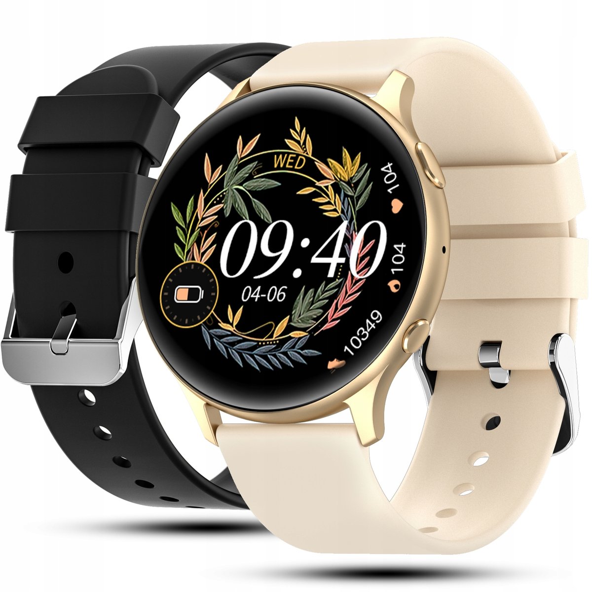 SMARTWATCH ZEGAREK DAMSKI MENU PL ROZMOWY POWIADOMIENIA SMART WATCH ZŁOTY - JG Smart | Sklep ...