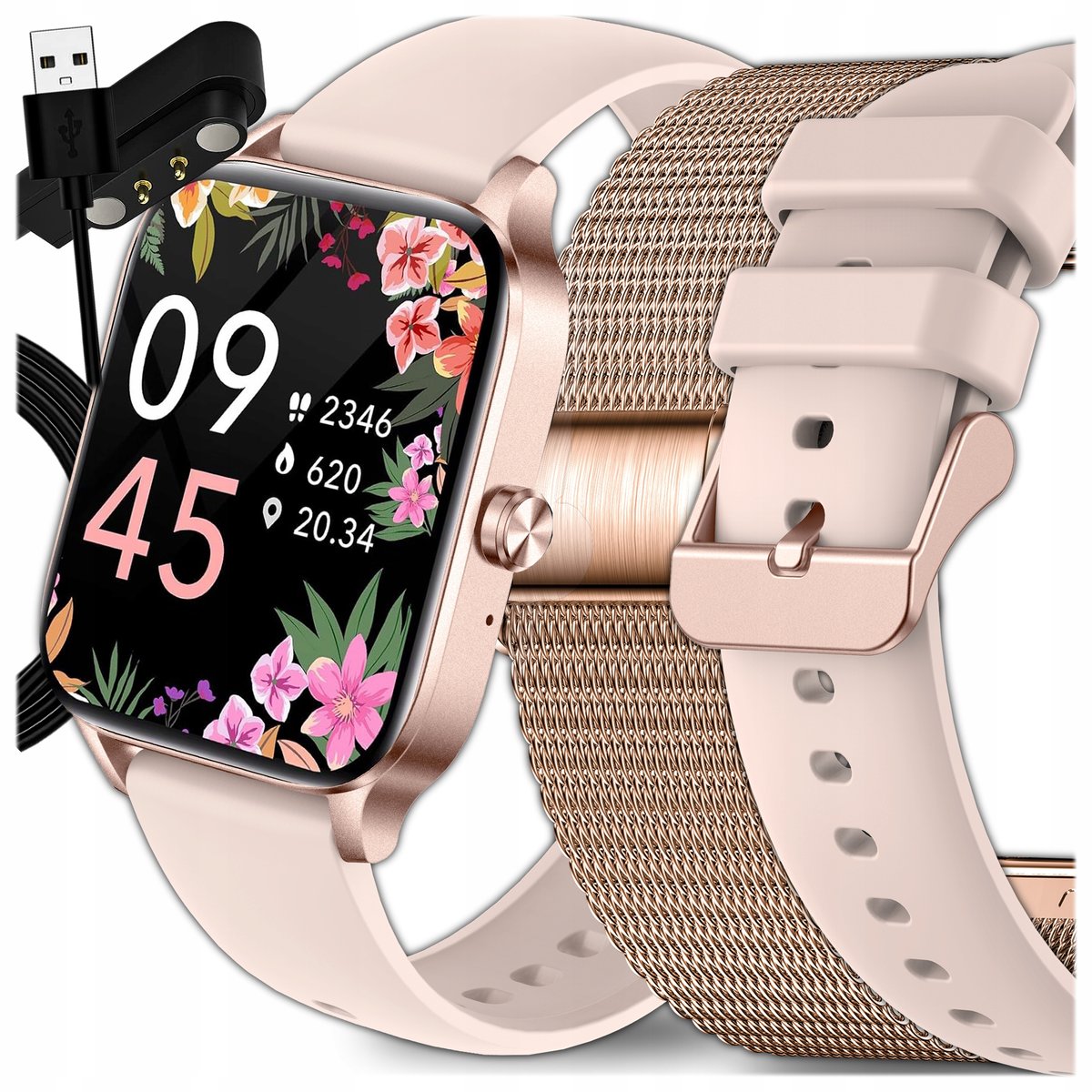 Smartwatch Zegarek Damski Sportowy POLSKIE MENU Funkcje Rozmowy ...