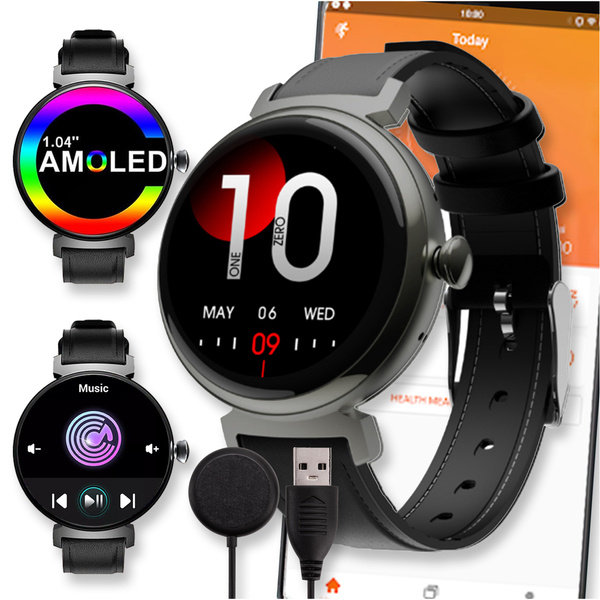 SMARTWATCH ZEGAREK WATCH ROZMOWY DAMSKI AMOLED MENU PL SPORT ATM SPORTOWY DM70 - Active Band ...