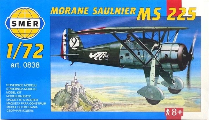 Smer 0838 Samolot Morane Saulnier MS 225 1:72 Model do sklejania - Směr ...