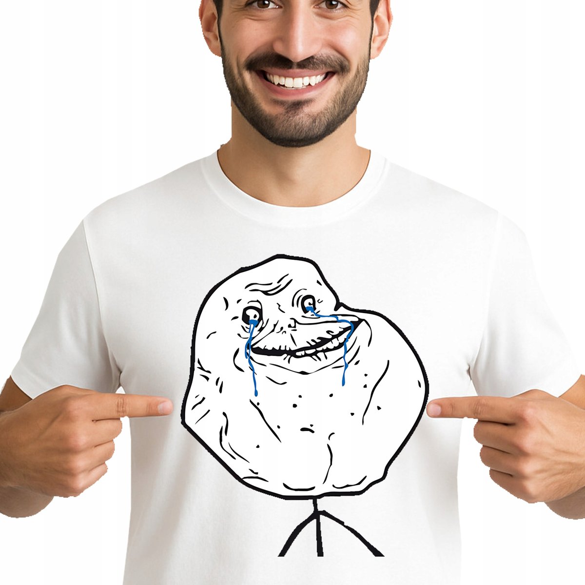 ŚMIESZNA KOSZULKA MĘSKA MEMY FOREVER ALONE MEM JAKOŚĆ PREMIUM XXL 3528 ...