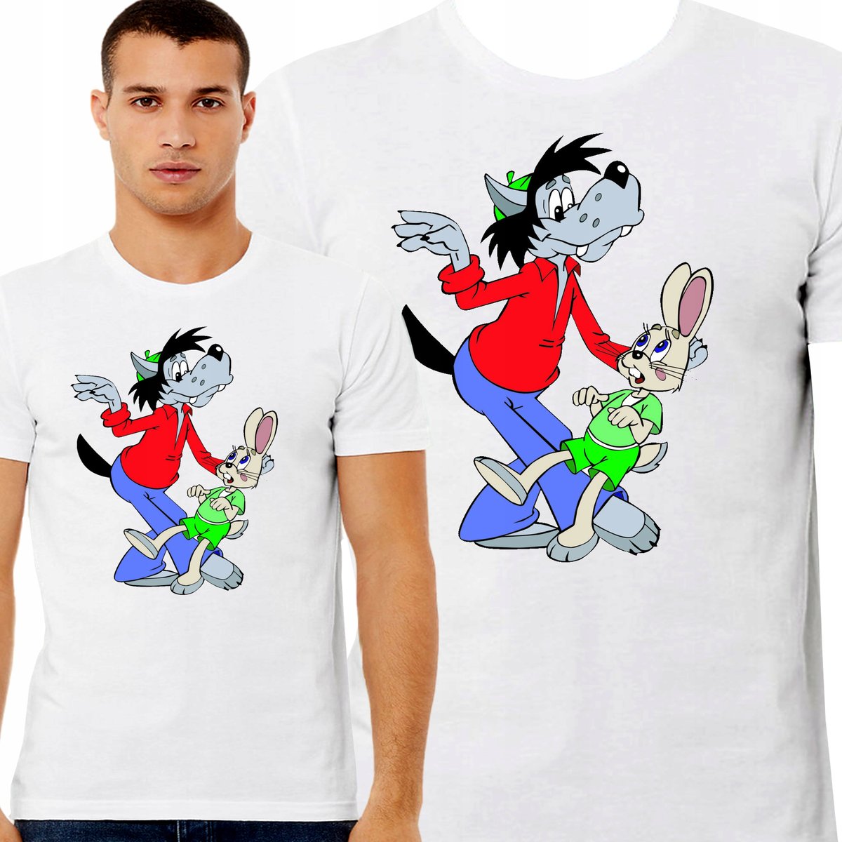 Śmieszna Koszulka Wilk I Zając Nu Pogodi Jakość Premium S 3451 - JHK ...