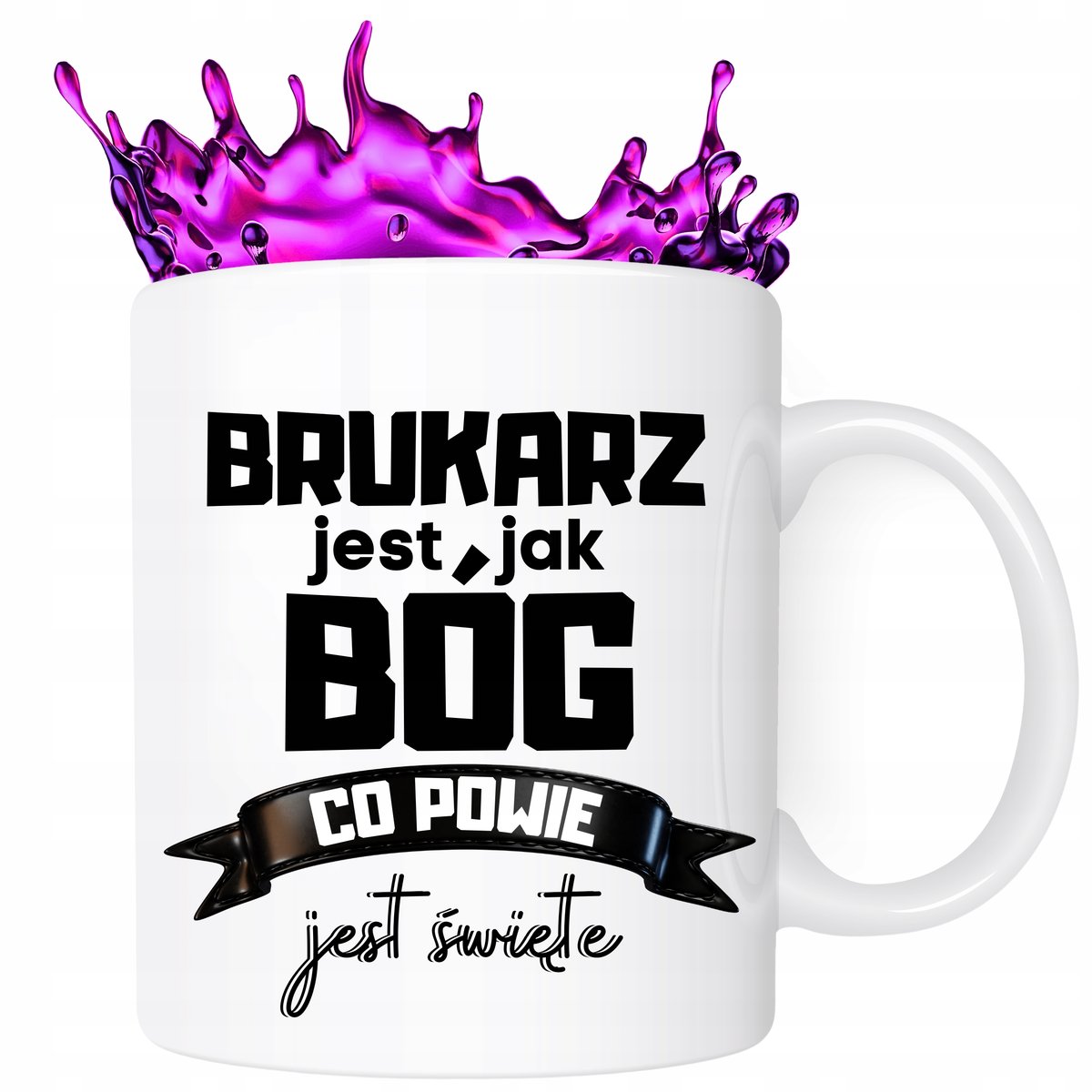 ŚMIESZNY KUBEK DLA BRUKARZA PREZENT JEST JAK BÓG - Inna marka | Sklep EMPIK.COM