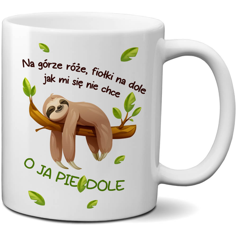 Śmieszny kubek z nadrukiem - Leniwiec - CupCup.pl | Sklep EMPIK.COM