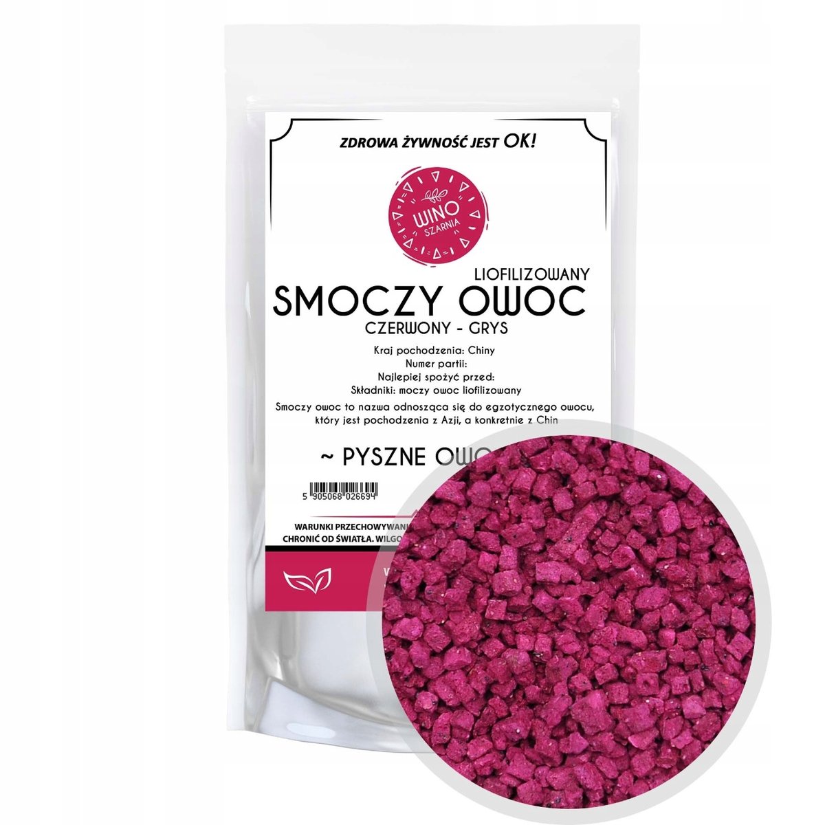 Smoczy Owoc grys liofilizowany Pitaja, Dragon Fruit - 20g - Winoszarnia ...