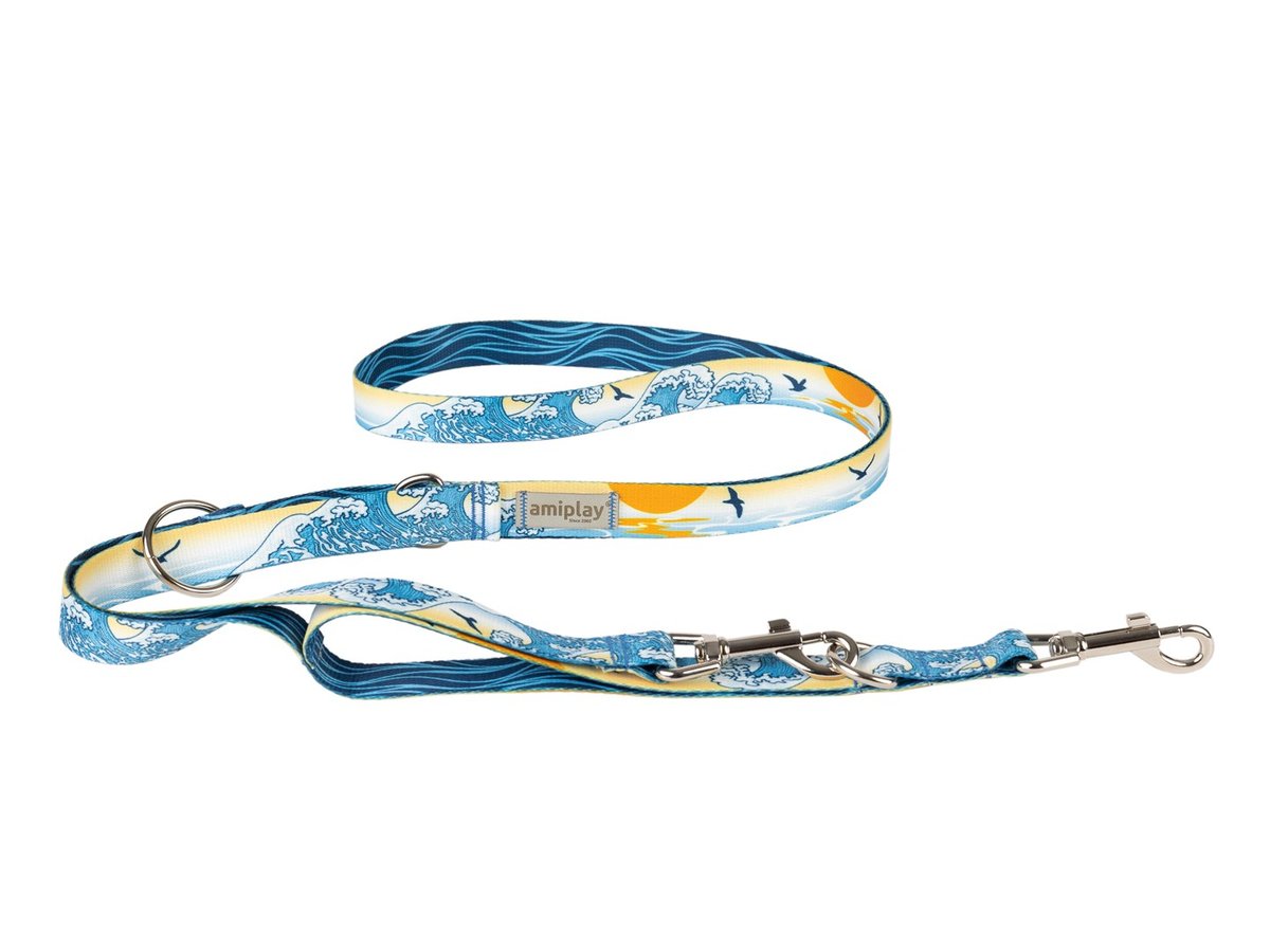 Smycz 7 in 1 be nature m 1-2m waves. - Amiplay | Sklep EMPIK.COM