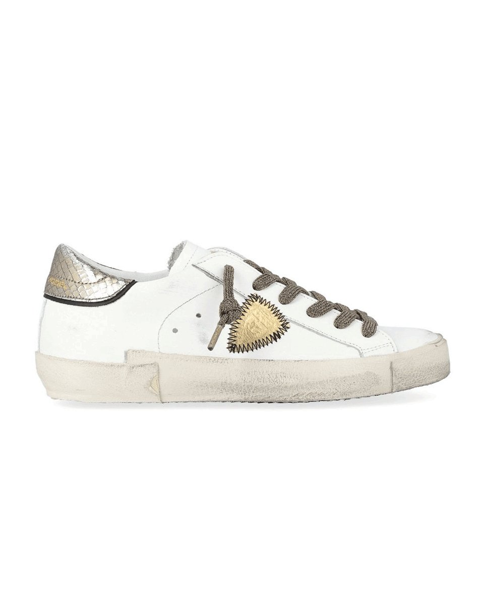 sneakers donna philippe model paris prld vmp4 - tropez x veau metal ...