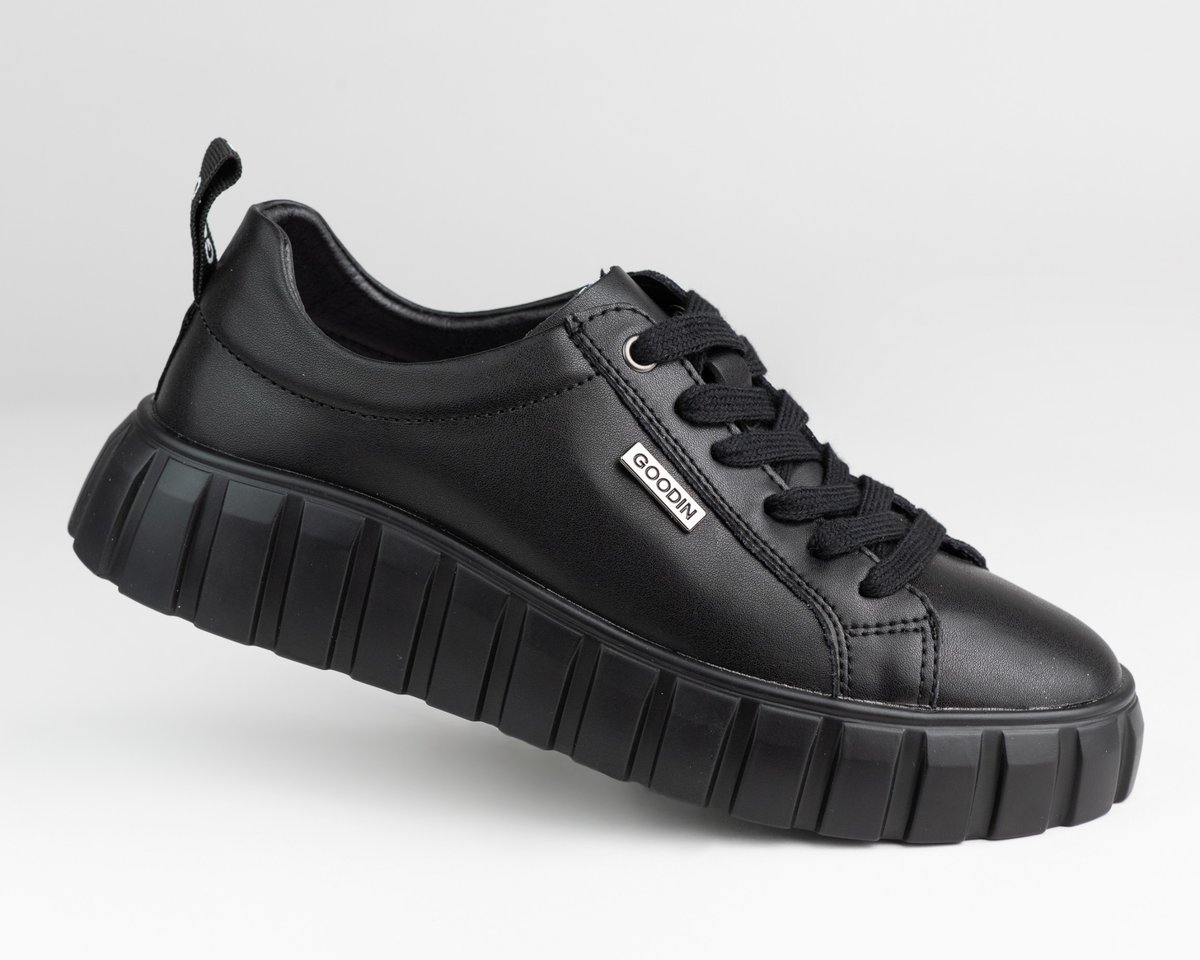 Sneakersy damskie na platformie GOODIN GD-XF-89 półbuty skóra naturalna ...