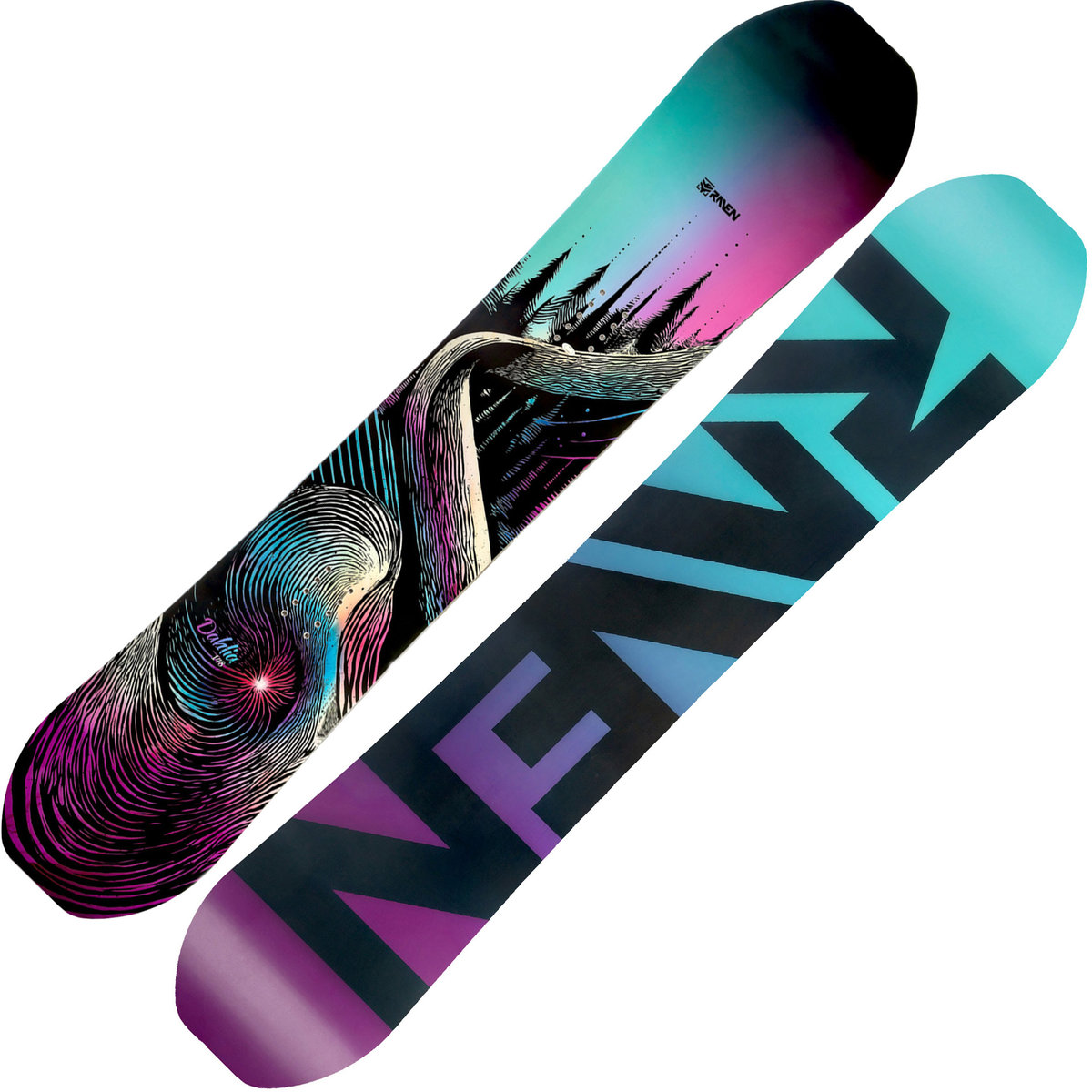 Snowboard RAVEN Dahlia Carbon Mint/Pink 151cm - Raven | Sport Sklep ...