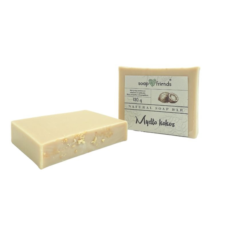 Soap&Friends, Mydło glicerynowe, Kokos, 130g | Sklep EMPIK.COM