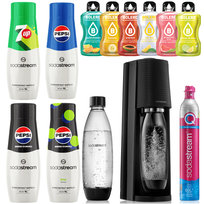 SODASTREAM TERRA SATURATOR NABÓJ BUTELKA + 4x Syrop i saszetki BOLERO ...