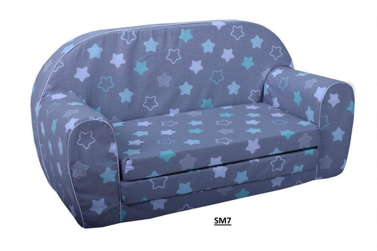 SOFA MINI - ROZKŁADANA - JEANSOWE GWIAZDKI - Tex-Im | Sklep EMPIK.COM