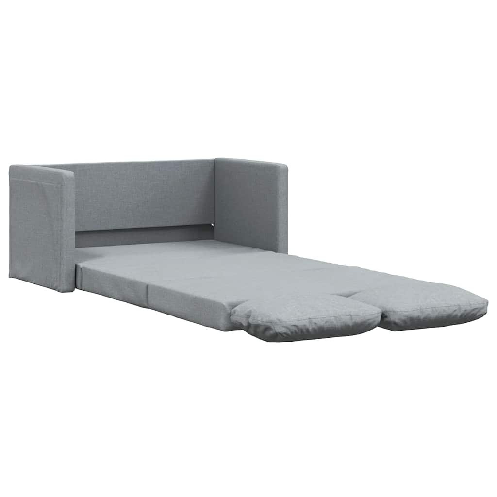 Sofa Podłogowa 2-w-1 Rozkładana Jasnoszara 112 x 60 x 55 cm / AAALOE ...