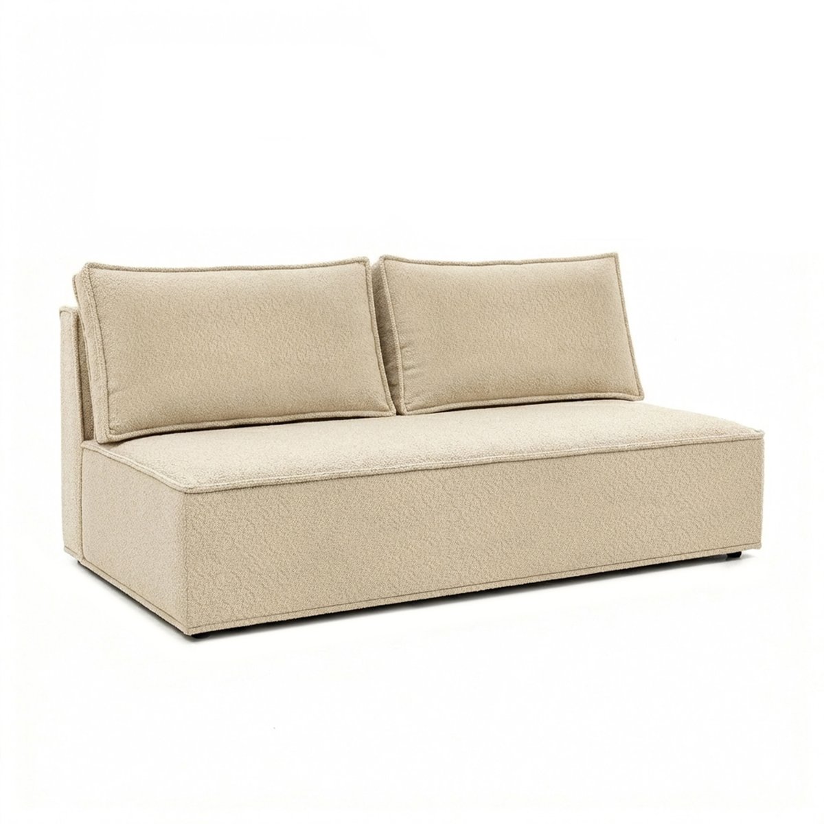 Sofa Rozkładana Kanapa z Funkcją Spania Dwuosobowa Do Salon Beżowa ...