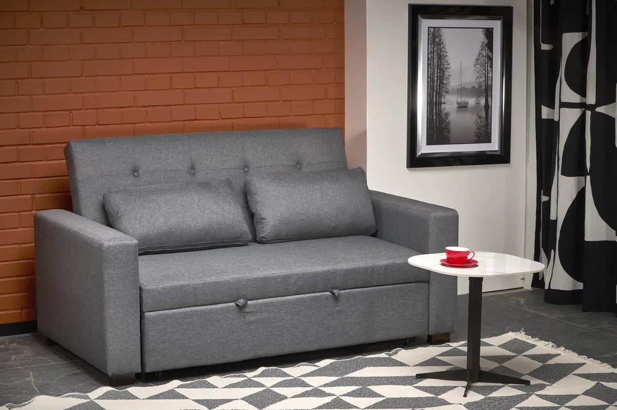 Sofa rozkładana z funkcją spania PAULINIO szara - Halmar | Sklep EMPIK.COM
