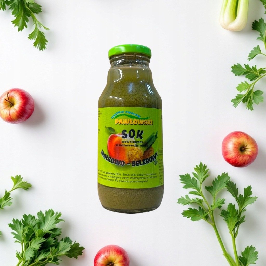 Sok 100% Tłoczony Jabłkowo - Selerowy 330 Ml - Z Własnych Upraw - Sok ...