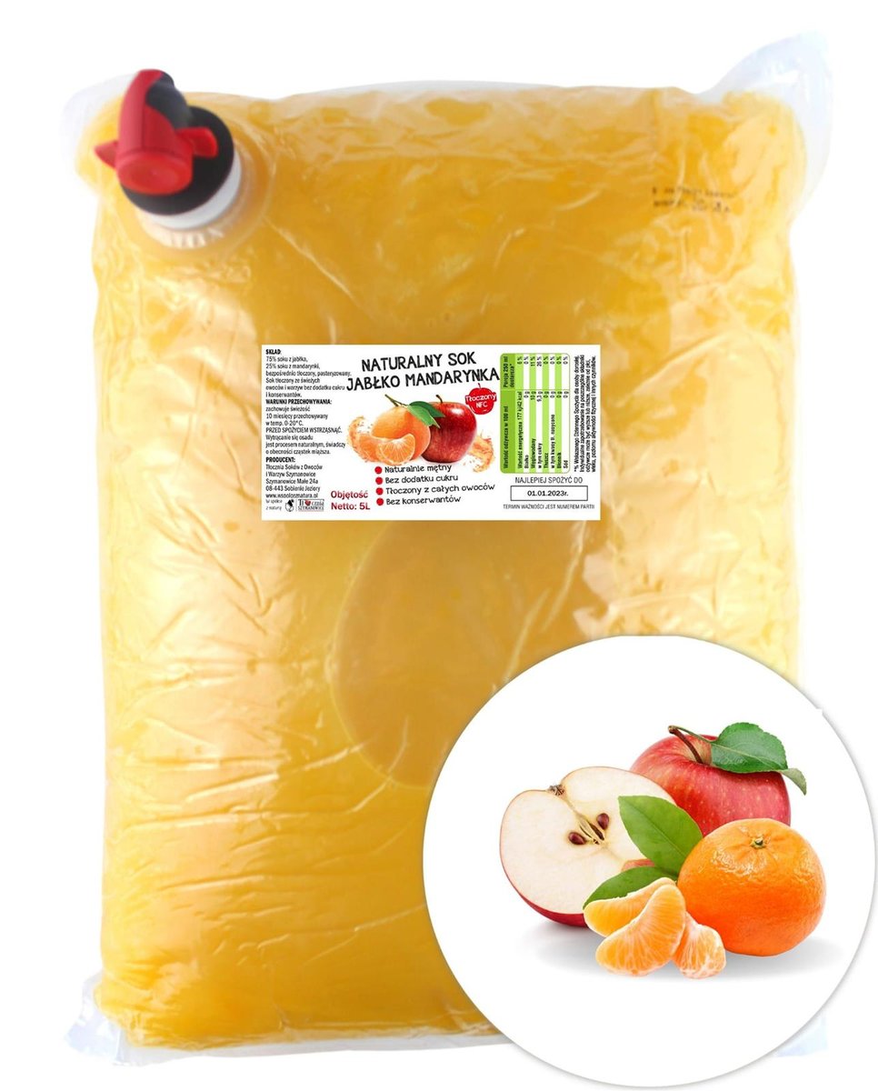 Sok Jabłko-Mandarynka 5l - Tłocznia Szymanowice | Sklep EMPIK.COM