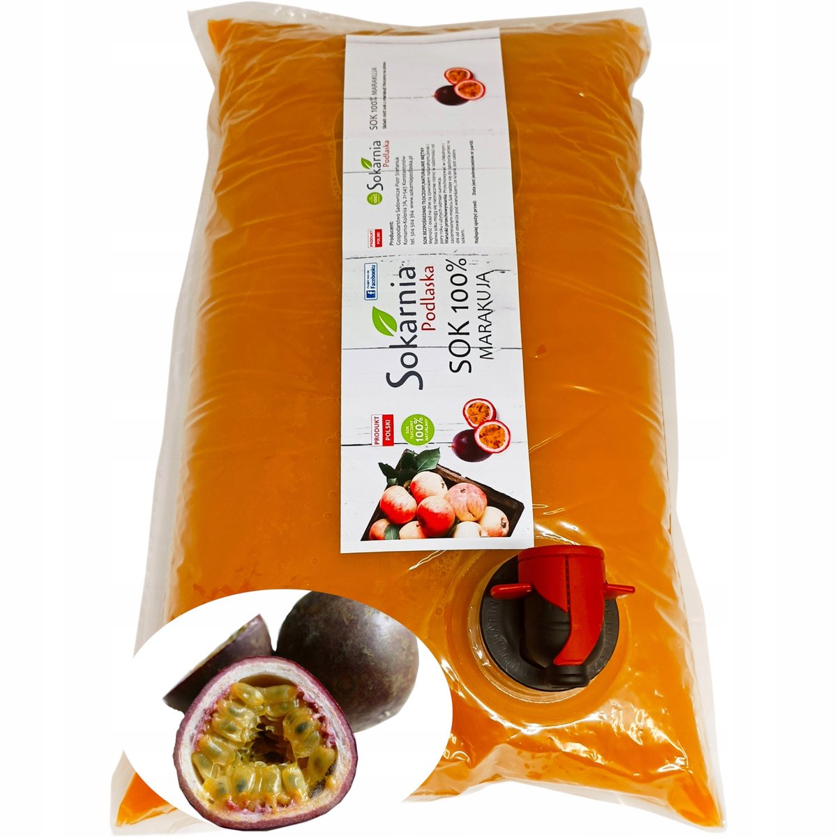 SOK MARAKUJA 10l 100% Naturalny Niepowtarzalny Smak Orzeźwia Dodaje ...
