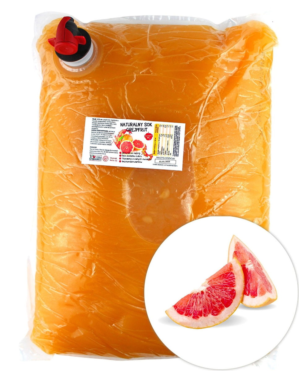 Sok z Grejpfruta 100% 5l - Tłocznia Szymanowice | Sklep EMPIK.COM