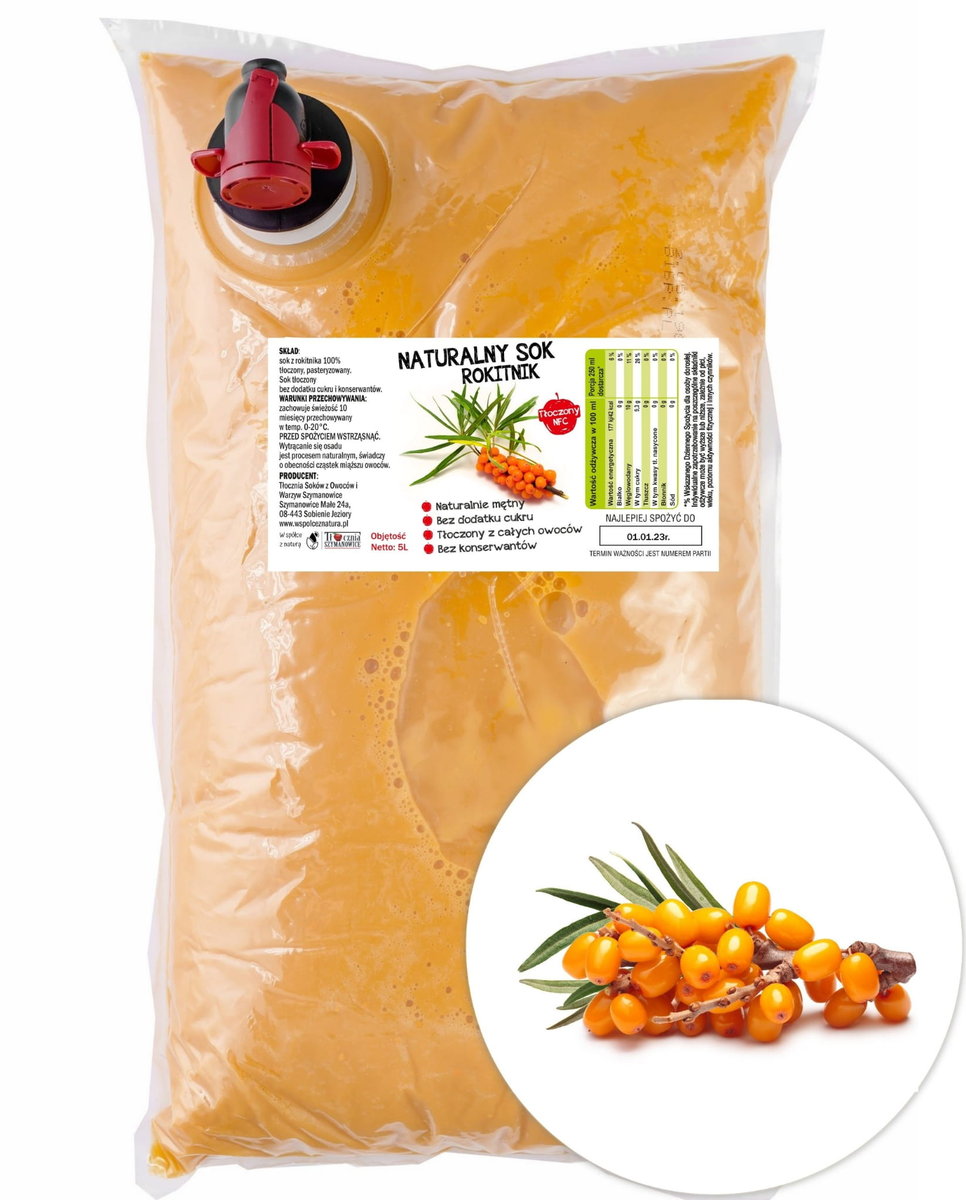 Sok z Rokitnika 100% 5l - Tłocznia Szymanowice | Sklep EMPIK.COM