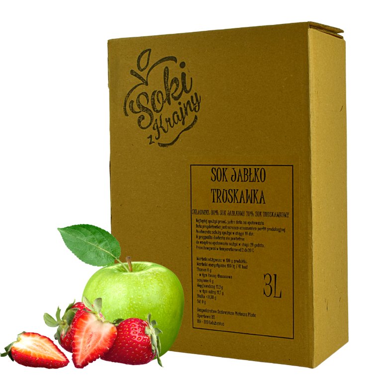 Soki Z Krajny Jabłko-Truskawka 3L Nfc Tłoczony Zdrowy Naturalny Z Polskich Owoców - Inny ...