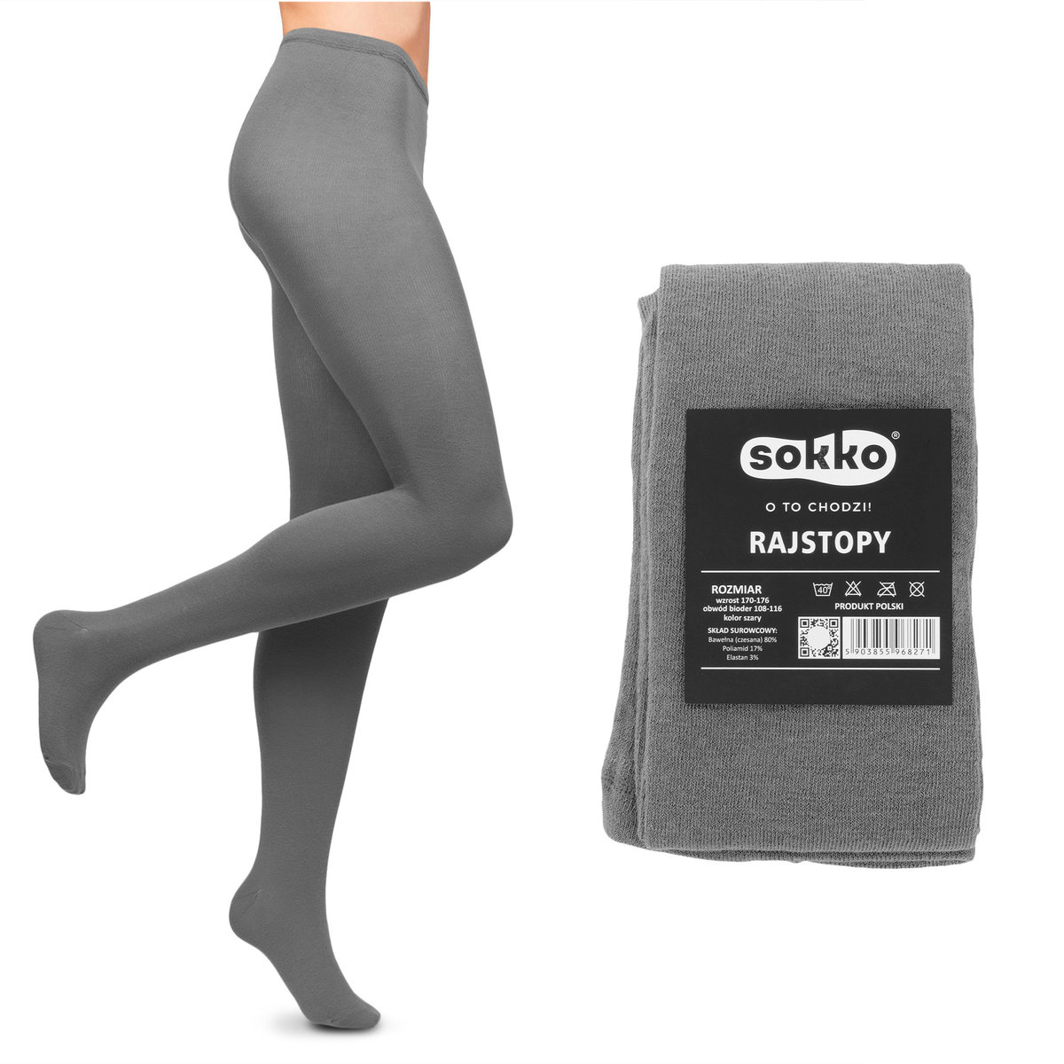 Sokko Rajstopy Damskie Bawełniane Termiczne Ciepłe - Raj-Sza-4 - Sokko ...