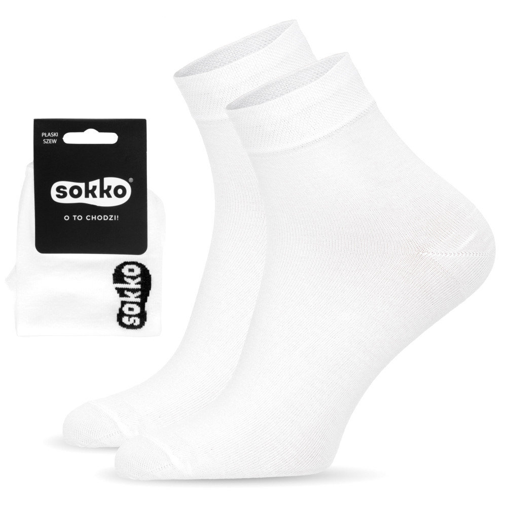 SOKKO SKARPETKI MĘSKIE BAMBUSOWE 3/4 ZA KOSTKĘ - SM-S62-BIA-39-41 ...