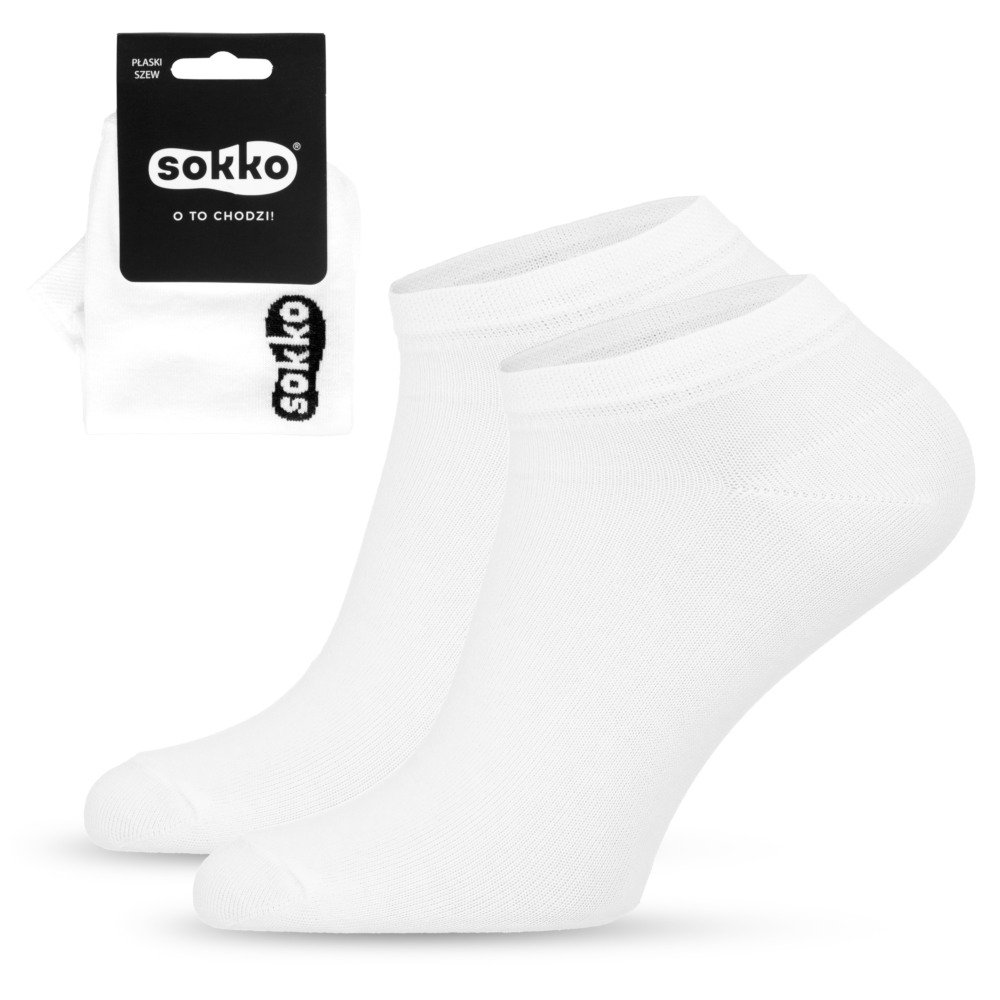 SOKKO STOPKI DAMSKIE NISKIE BAWEŁNIANE BIAŁE - SD-S10-BIA-36-38 - Sokko ...