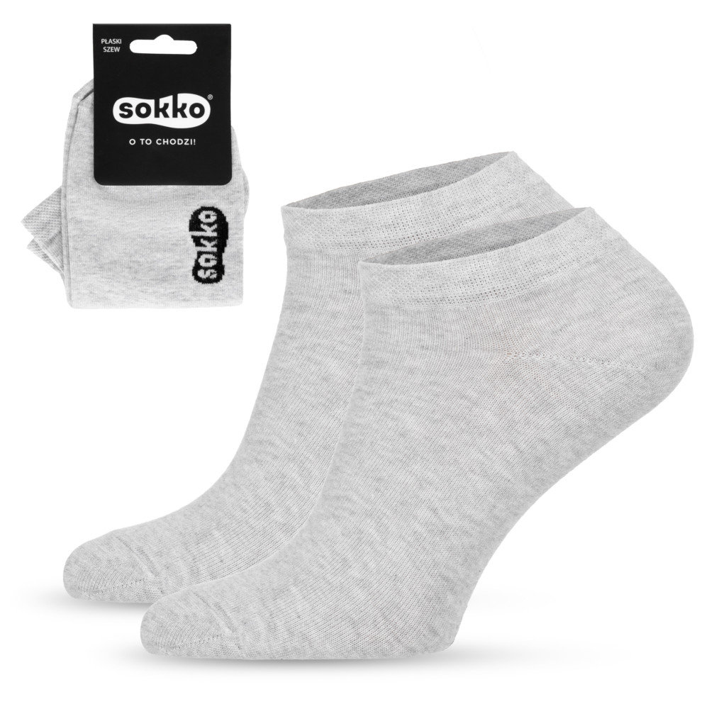 SOKKO STOPKI MĘSKIE NISKIE BAWEŁNIANE SZARE - SM-S10-SZA-42-44 - Sokko ...