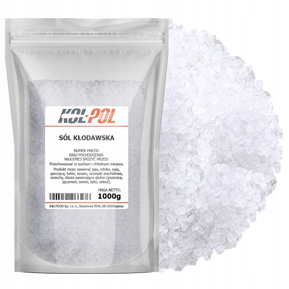 SÓL KŁODAWSKA 1kg Kamienna spożywcza niejodowana naturalna jakość Kol ...