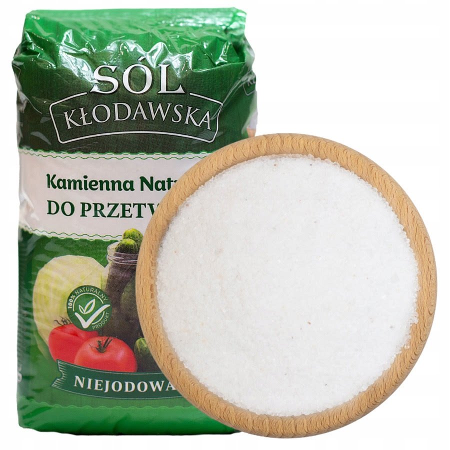 Sól kłodawska mielona 1,1kg niejodowana kamienna naturalna DeliBakalie ...